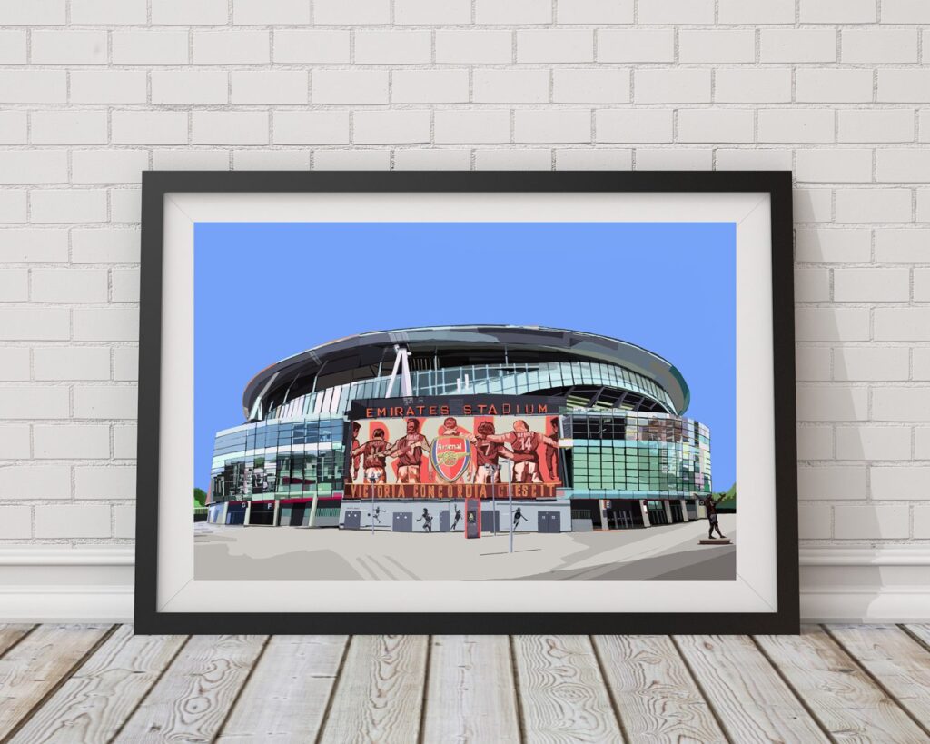 Buy Emirates Stadium, Arsenal Football Club (F.C.) North London Art ...