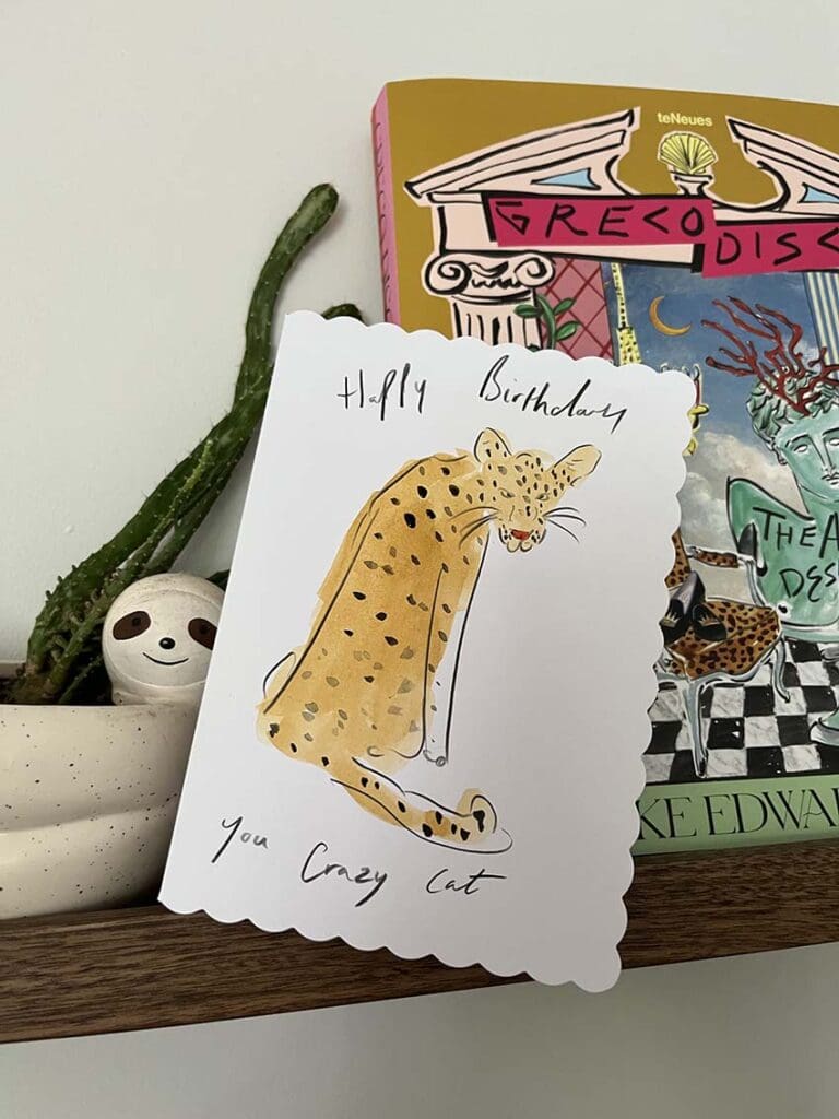Happy Birthday You Crazy Cat - Hand-Painted Card – Urban Makers