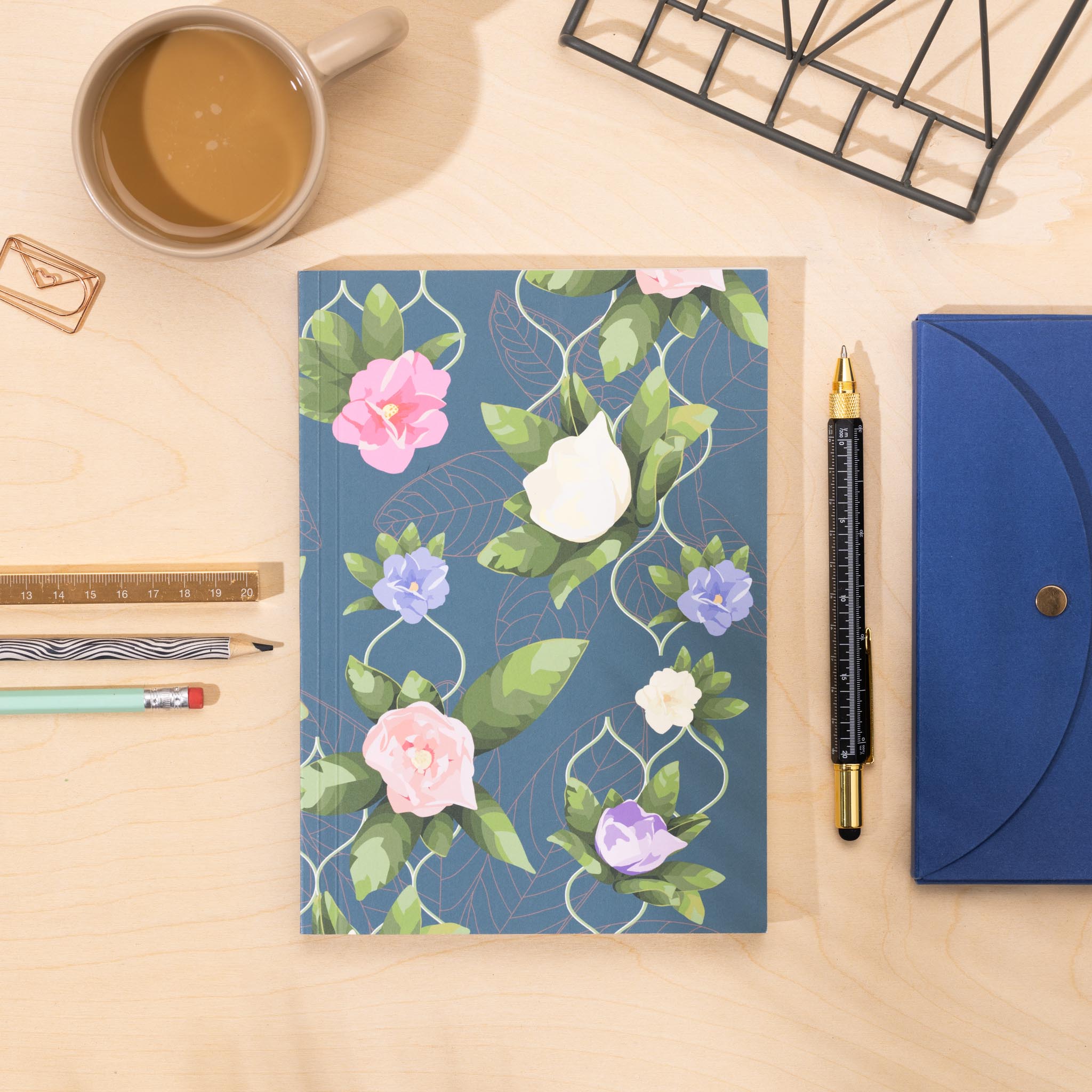 Floral Trellis Lay Flat Notebook