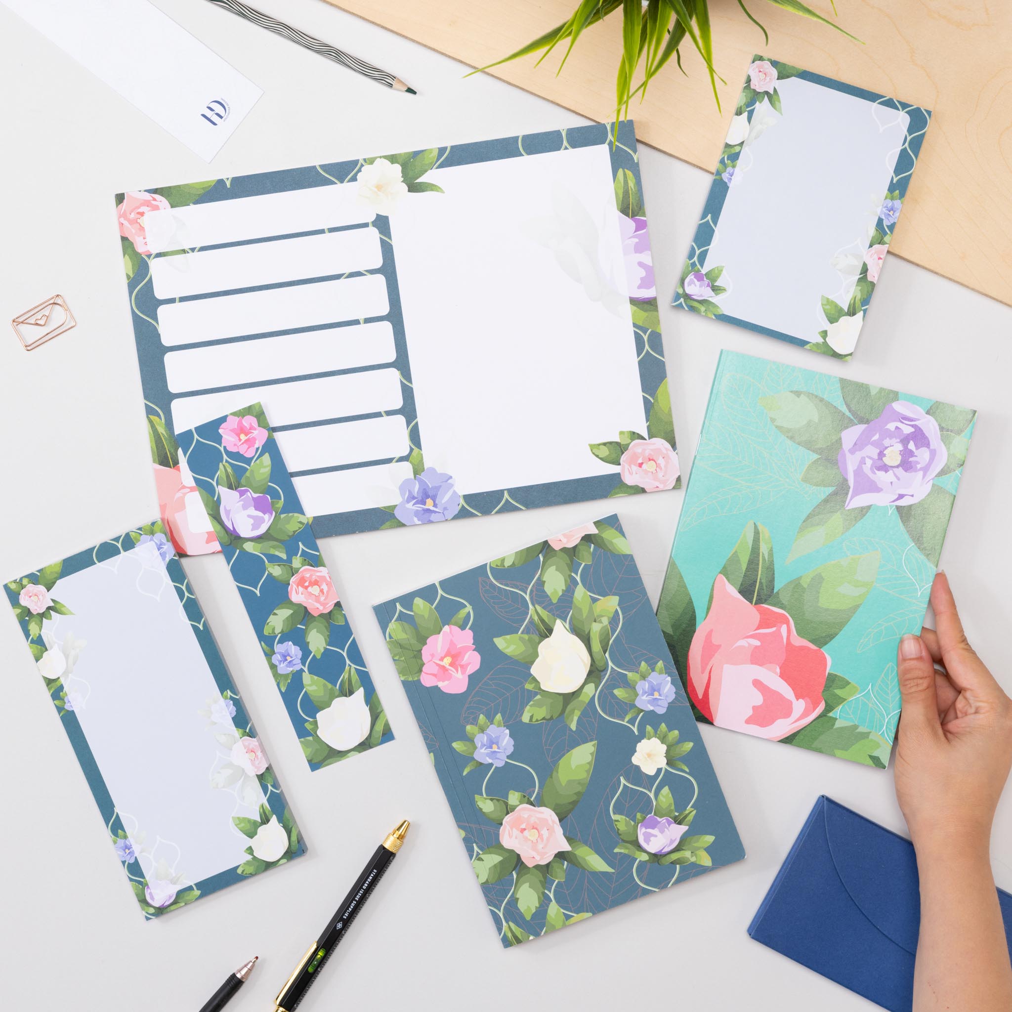 Floral Trellis Lay Flat Notebook