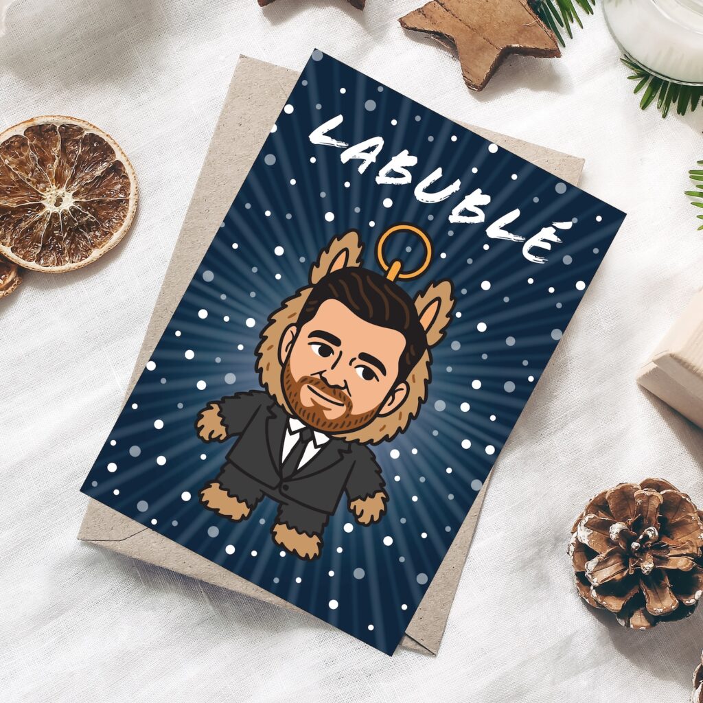 Michael Labubu Labuble Christmas Card | Funny Christmas Card | Card For ...