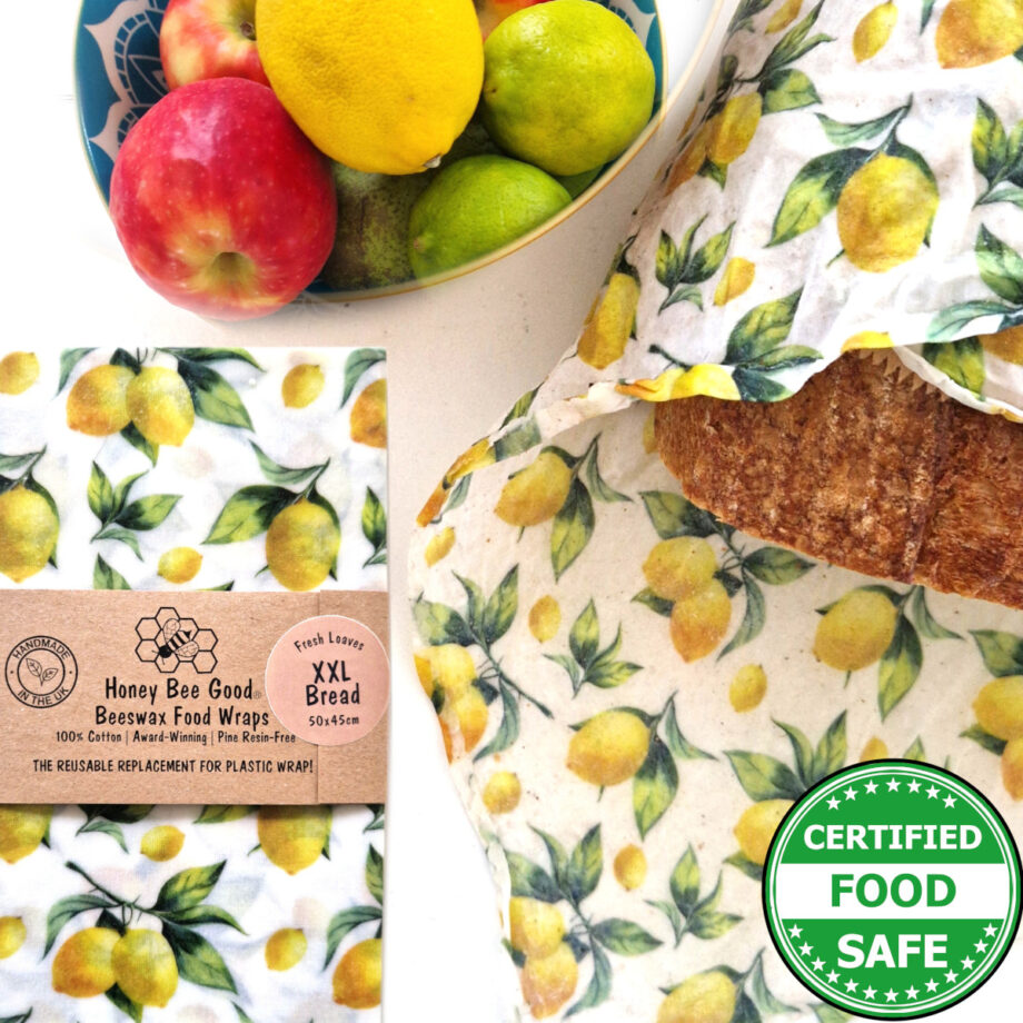 Kitchen Set of 3 L,M,S Beeswax Wraps | Handmade in the UK